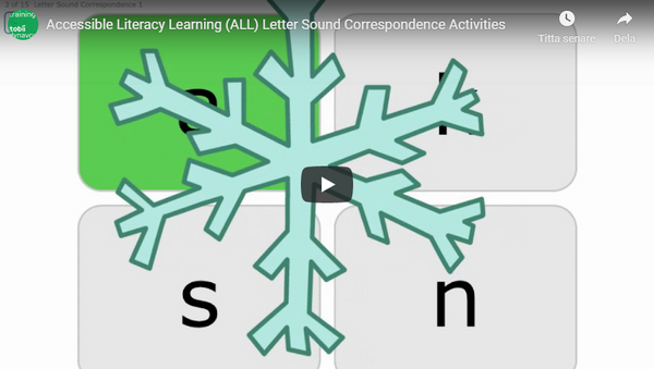 Video: Accessible Literacy Learning (ALL) Letter Sound Correspondence - Tobii Dynavox CA