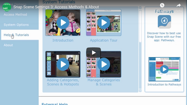 Video: Snap Scene Settings: Access Methods & About - Tobii Dynavox CA